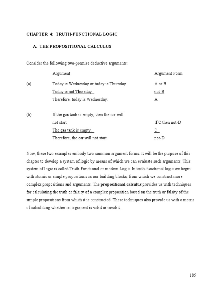 Logic 2019 CHP T 451 | Download Free PDF | Argument | Proposition