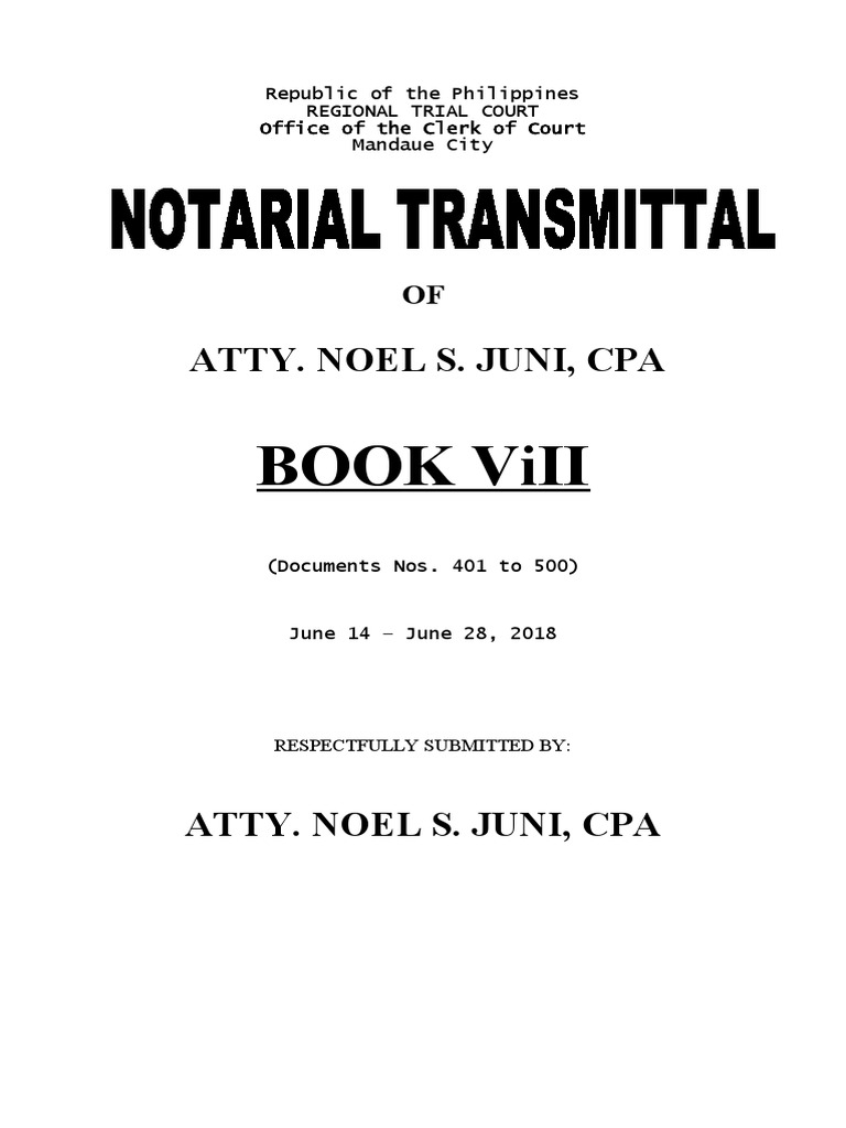 Notarial Report by Sample | PDF