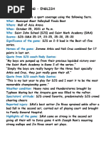 Sports Lingo Tagalog | PDF