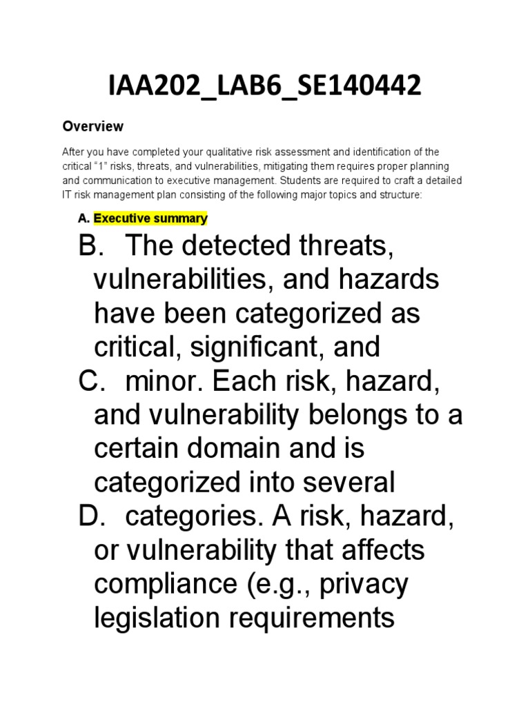 Iaa202 Lab6 Se140442 | PDF | Vulnerability (Computing) | Computer Network
