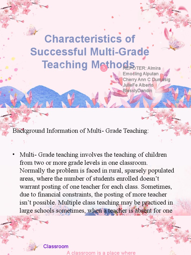 Characteristics of Successful Multi-Grade Teaching Methods | PDF ...