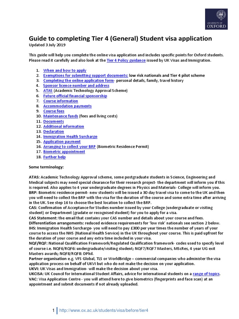 Guide To Completing Tier 4 Student Online Application 19 December 2018 ...