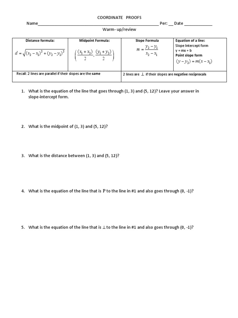 Coordinate Proofs | Download Free PDF | Rectangle | Triangle