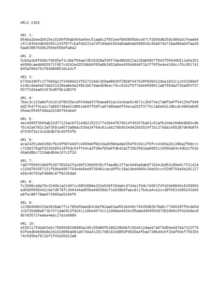ARL Token for AIDS 2025 | PDF
