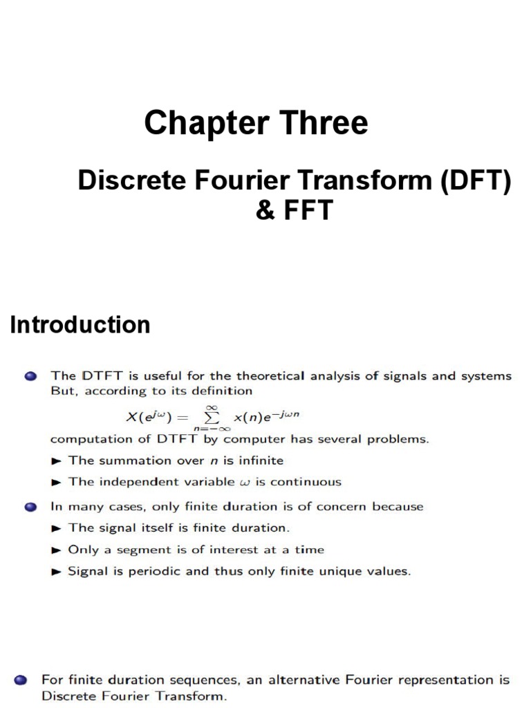 DFT & FFT: Introduction and Algorithms | PDF
