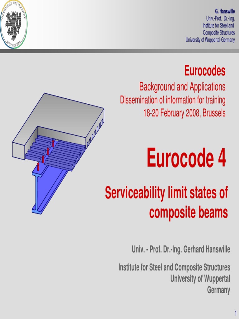 Eurocode 4: Composite Beam Serviceability | PDF | Fracture ...