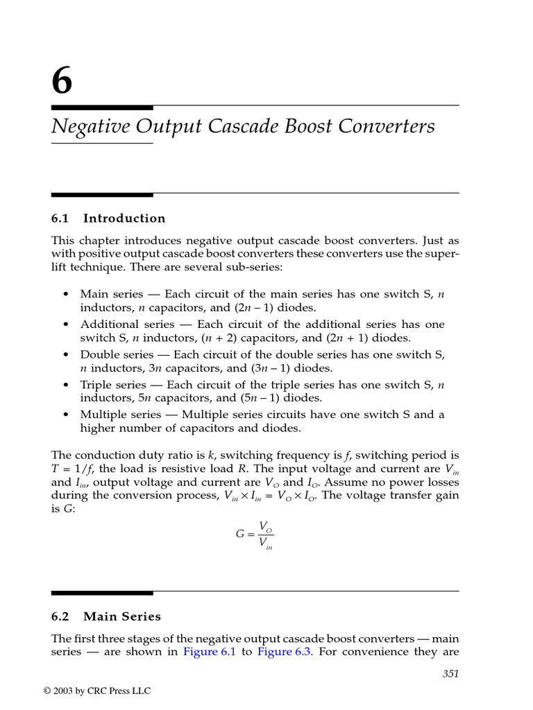Negative Output Cascade Boost Converters: N N N N N N N N N N N N | PDF ...