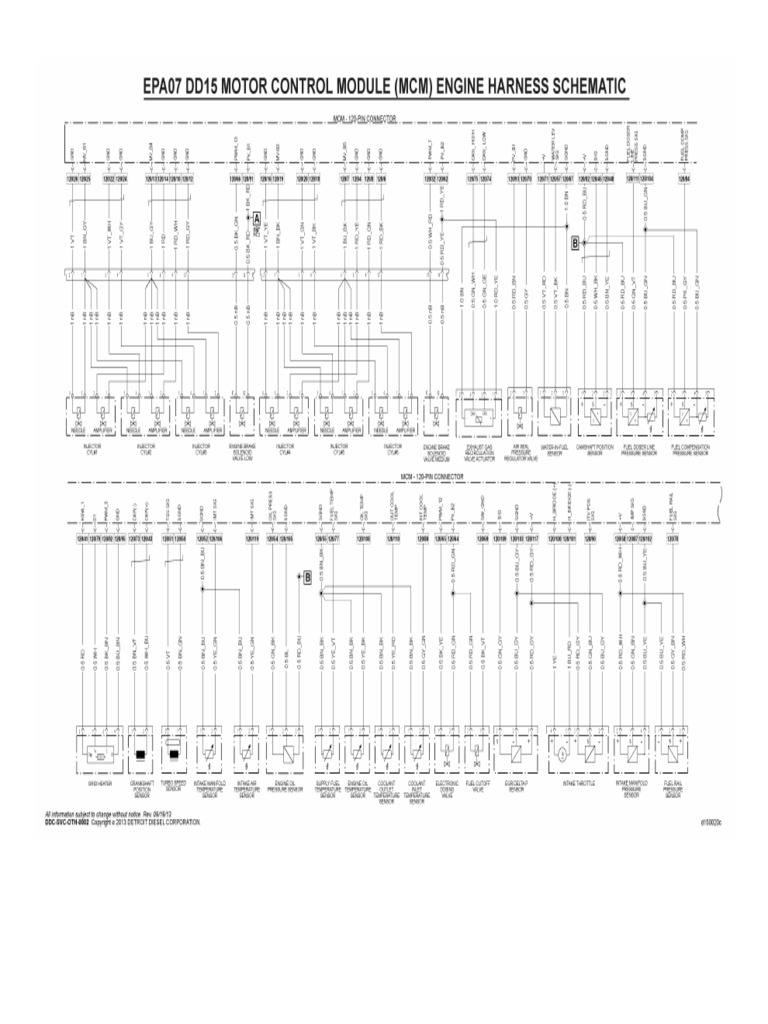 Diagrama De Motor Dd15 Detroit Diesel Dd13 Dd15 Dd16 Epa07-1