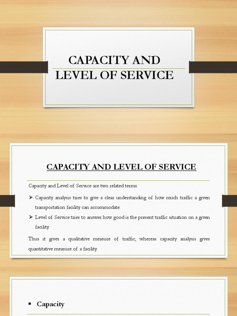 3.4 Capacity-Level-of-Service | PDF | Traffic | Transport