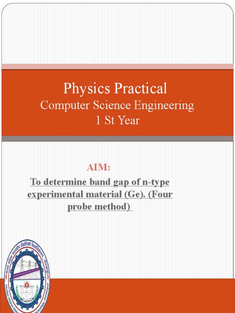 Physics Practical: Computer Science Engineering 1 ST Year | PDF ...