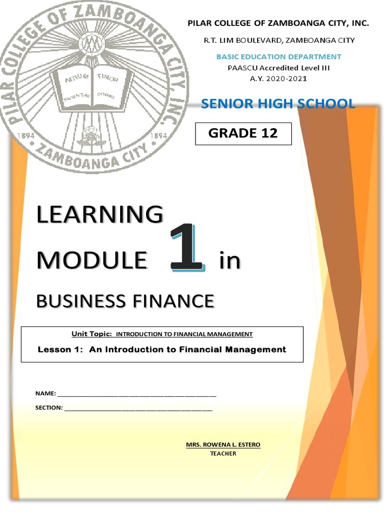 Business Finance: Financial Management Module | PDF | Derivative ...