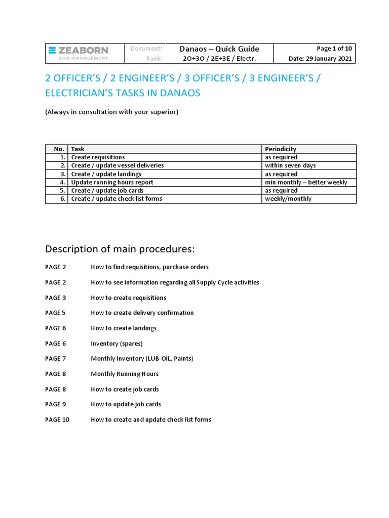 Danaos Quick Guide 2E3E-2O3O - 2020 | PDF | Double Click | Specification (Technical Standard)
