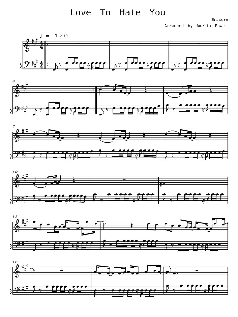 Erasure - I Love To Hate You | PDF | Songs Written | Singles