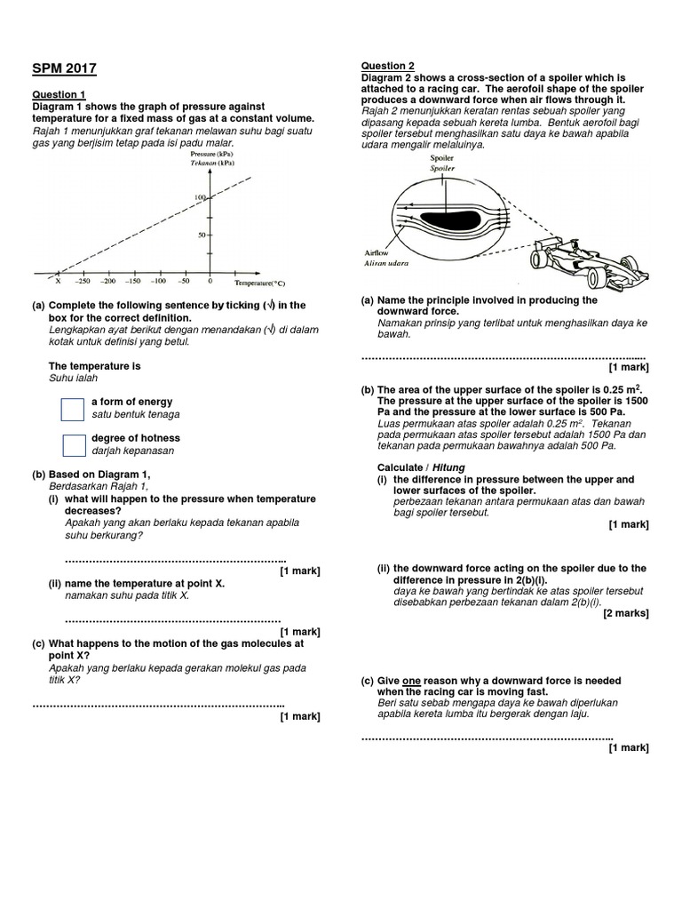 SPM 2017 Paper 2 Dwi | PDF