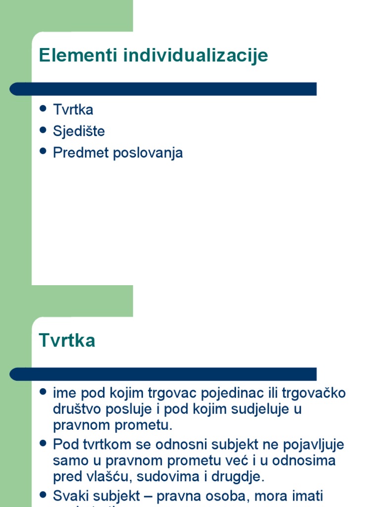 Elementi Individualizacije | PDF