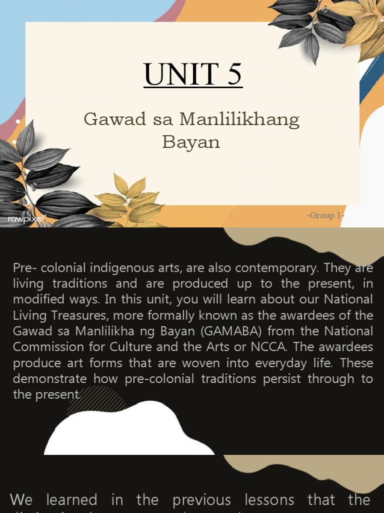 Understanding the Gawad sa Manlilikha ng Bayan (GAMABA) Award and its ...