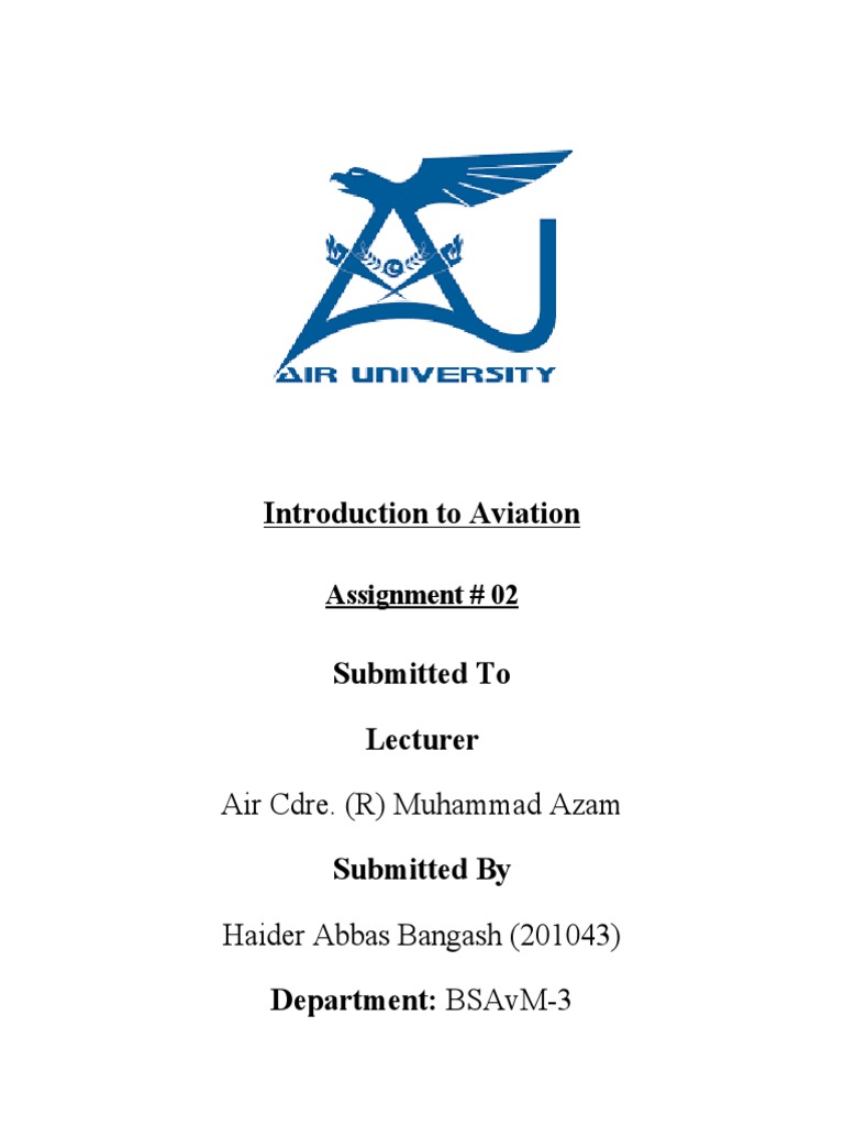 Introduction To Aviation: Air Cdre. (R) Muhammad Azam | PDF | Airlines ...
