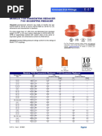 Eccentric Reducer Dimensions and Weight Chart | PDF | Pipe (Fluid ...