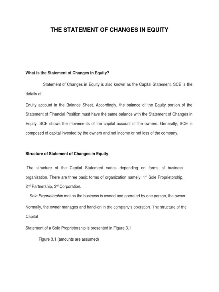The Statement of Changes in Equity | PDF | Equity (Finance) | Stocks
