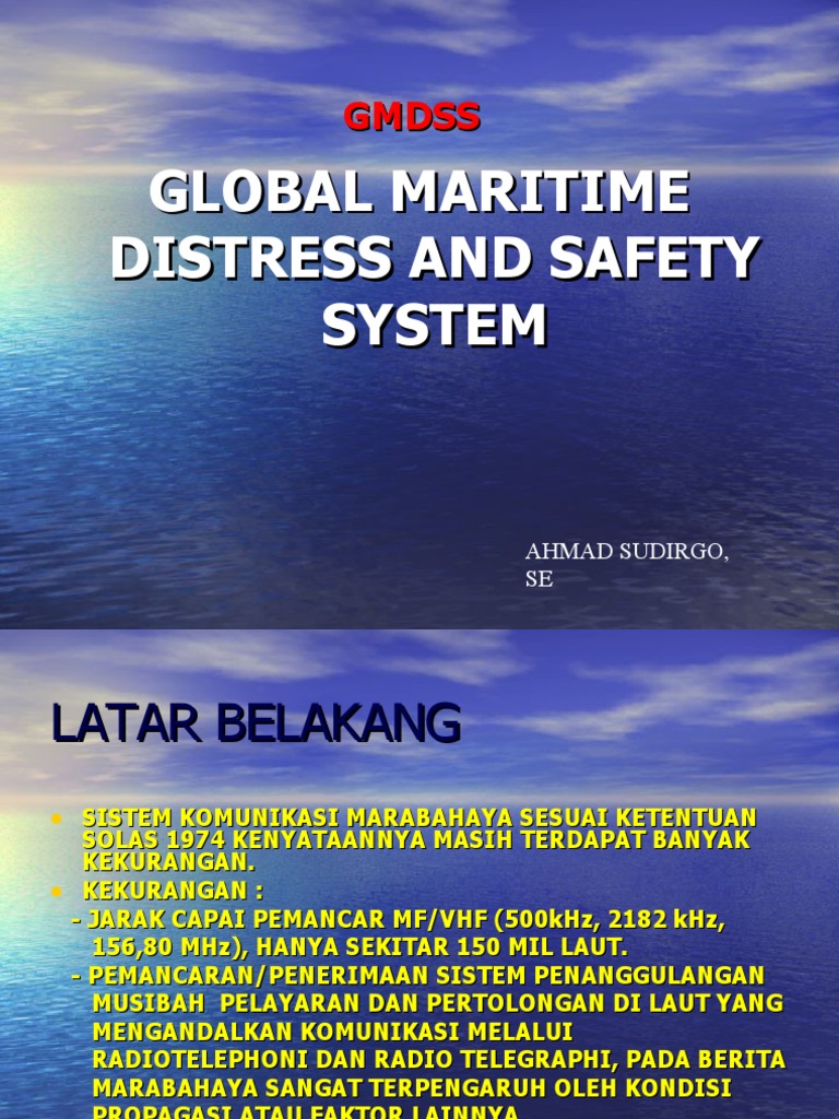 Gmdss Introduction | PDF