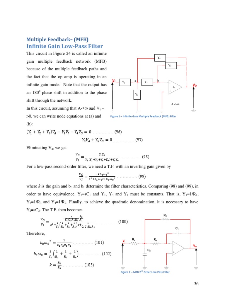 The Multiple Feedback | PDF | Electronic Filter | Low Pass Filter