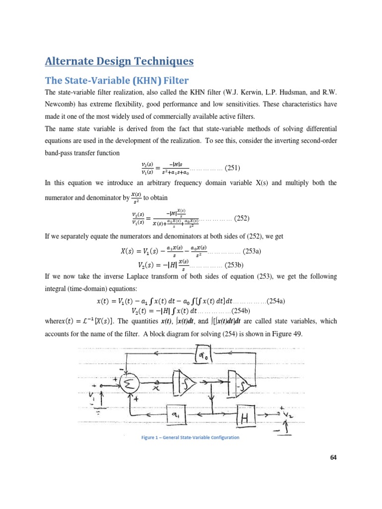 KHN State-Variable Filter Design Guide | PDF | Electronic Filter ...