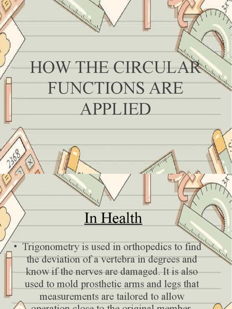 Applications of Circular Functions | PDF | Teaching Methods & Materials ...