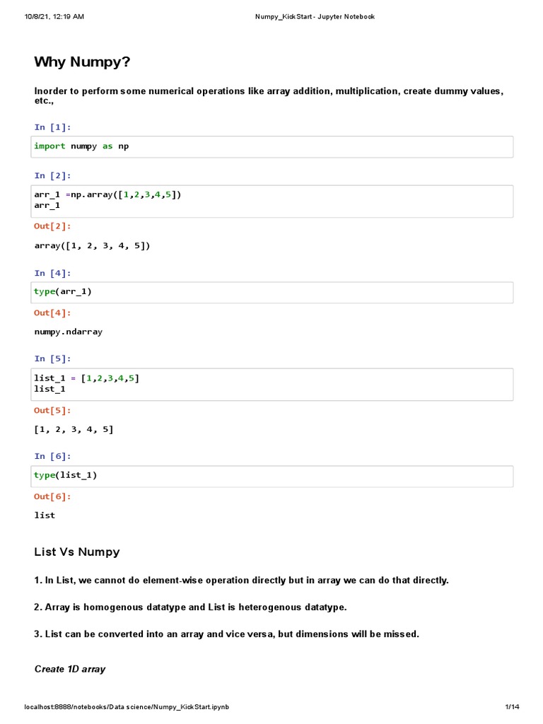 Numpy - KickStart - Jupyter Notebook | Download Free PDF | Array Data ... Numpy - KickStart - Jupyter Notebook | Download Free PDF | Array Data ...