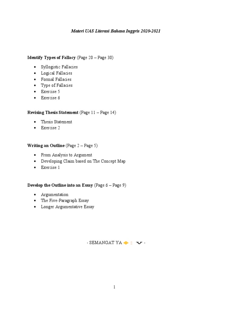 Literasi Bahasa Inggris Pdf Argument Fallacy