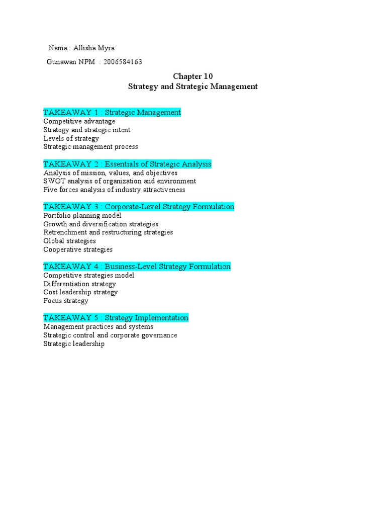 Intro To Management Summary | PDF | Strategic Management | Business