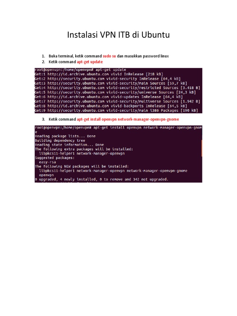 Instalasi VPN ITB Di Ubuntu 1 | PDF