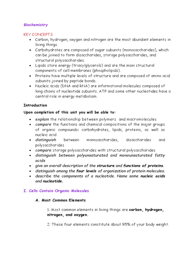 Macromolecules Notes | PDF | Carbohydrates | Nucleotides