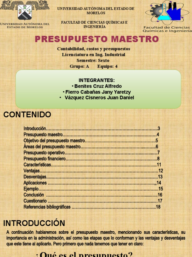Presupuesto Maestro | PDF | Presupuesto | Planificación