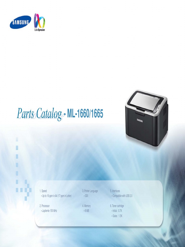 Explodedviewpartlistml 1665 | PDF | Computing | Office Equipment