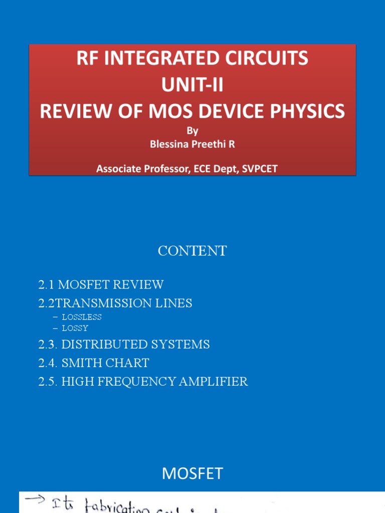 Rfic Unit II | PDF | Transmission Line | Amplifier
