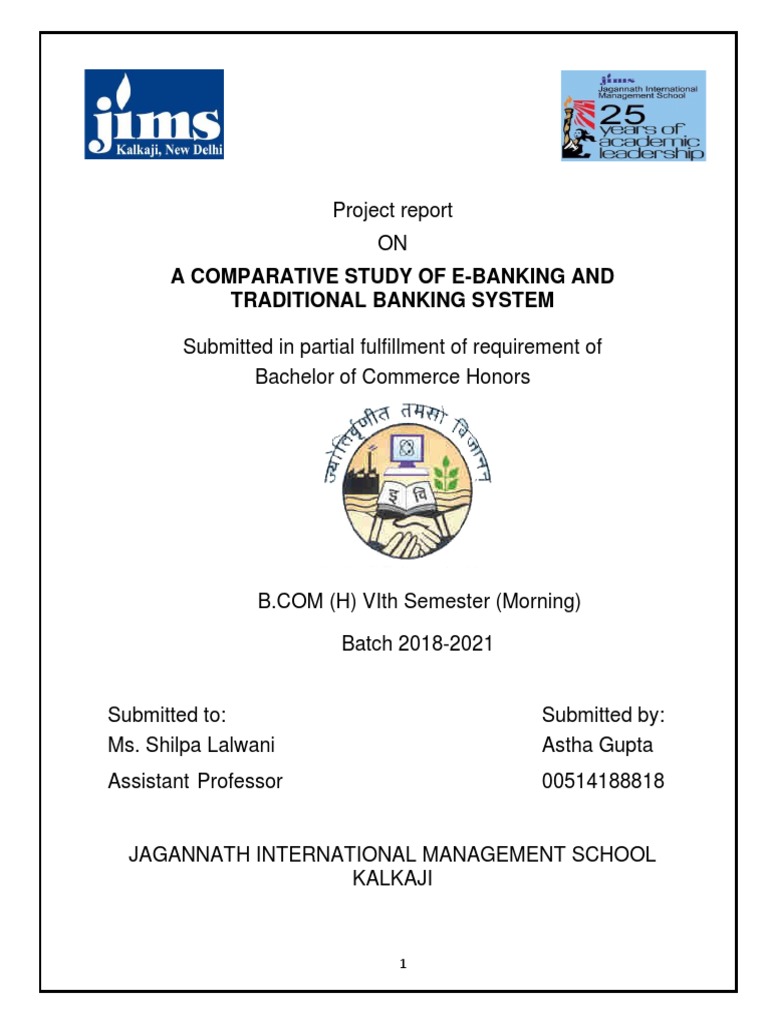Sample Project Report | PDF | Banks | Online Banking