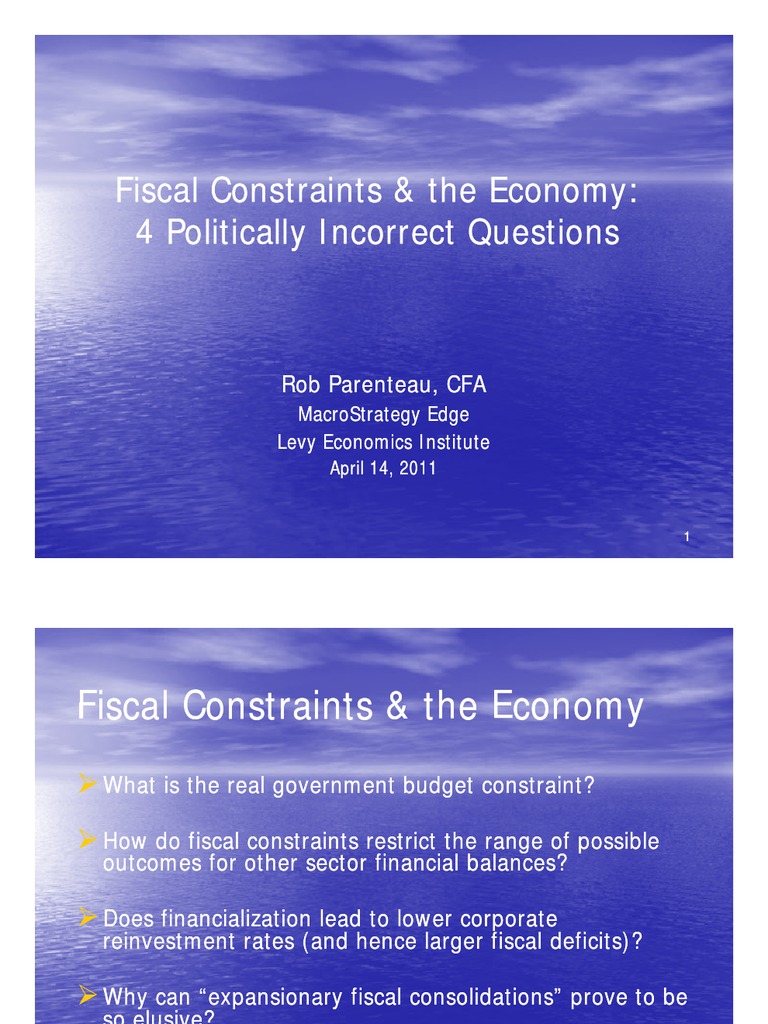 Fiscal Constraints and Economic Impact | PDF | Balanced Budget ...