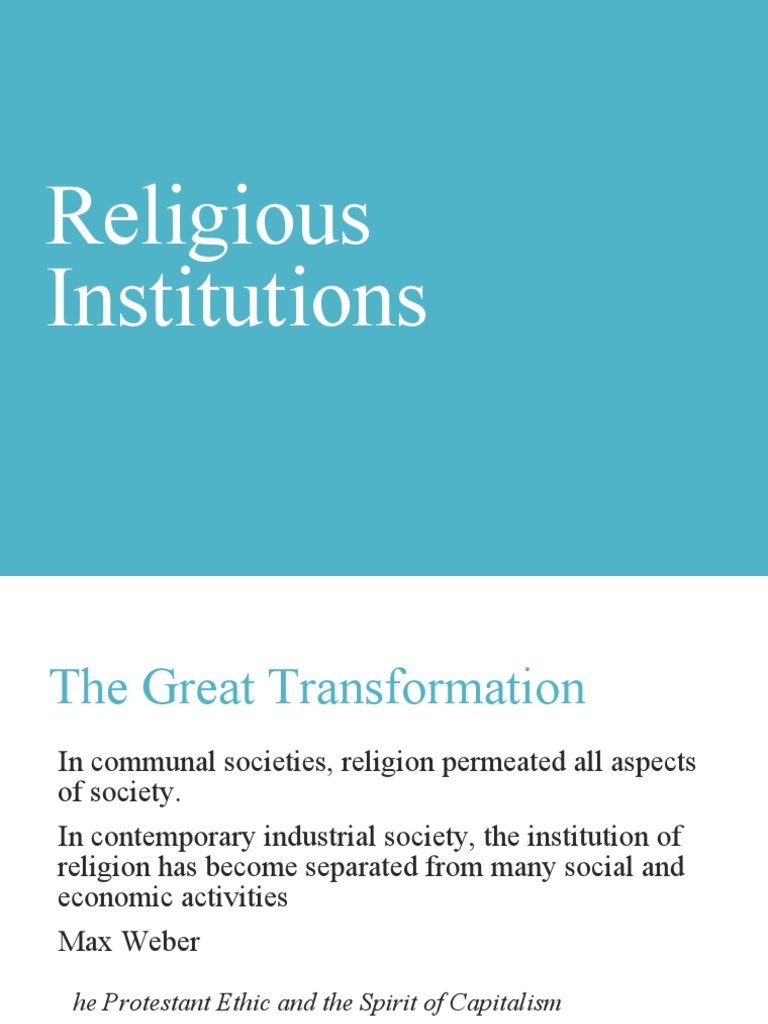 Religious Institutions | PDF | Sect | Religious Denomination
