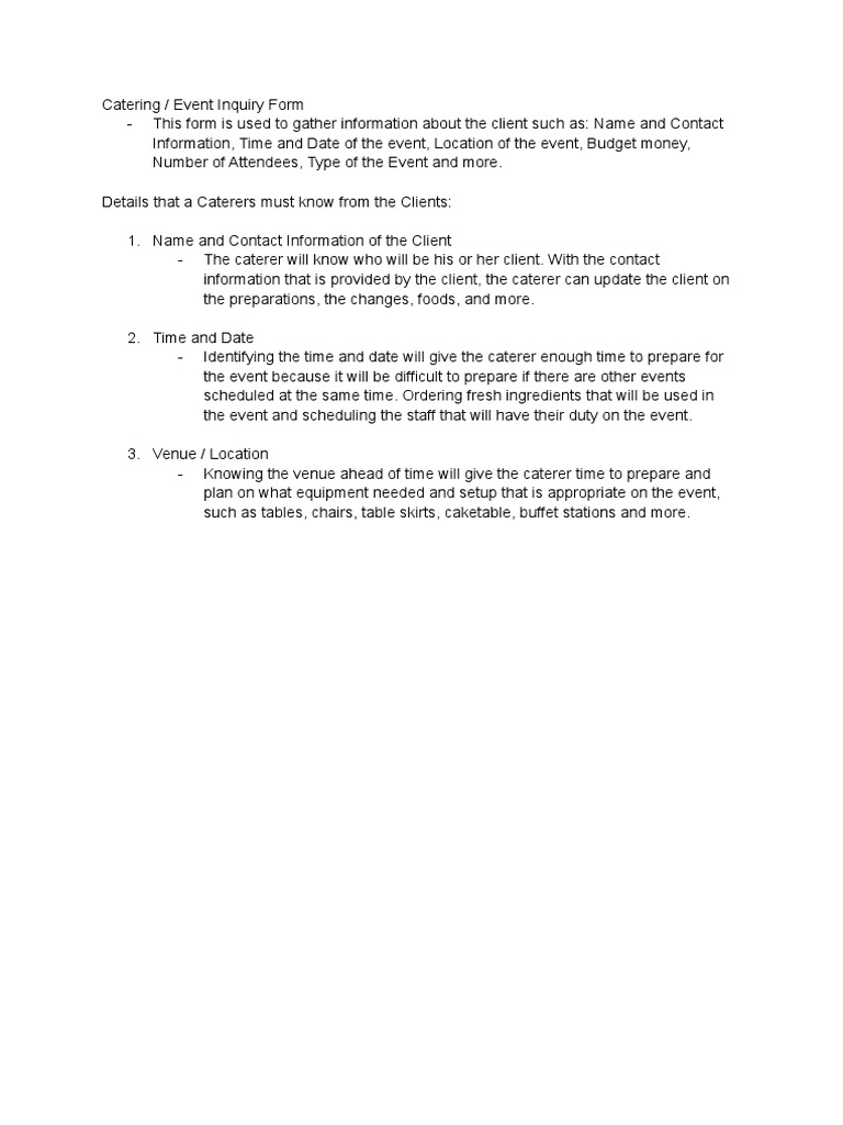 Guest Inquiry Form | PDF