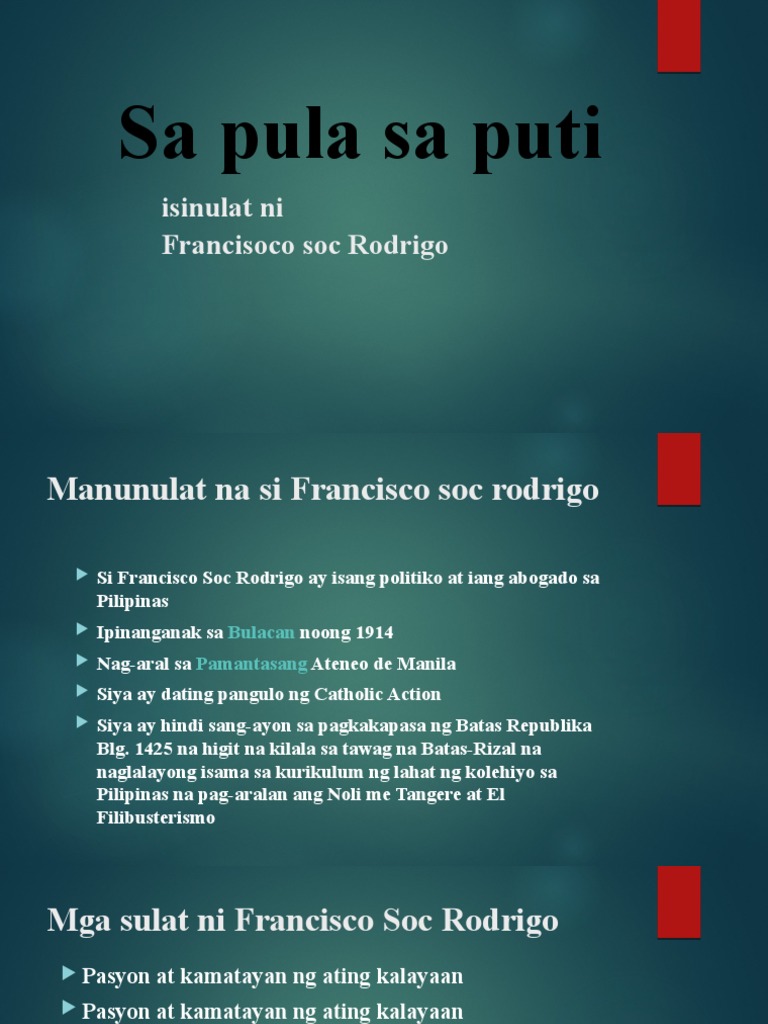 Sa Pula Saputi | PDF