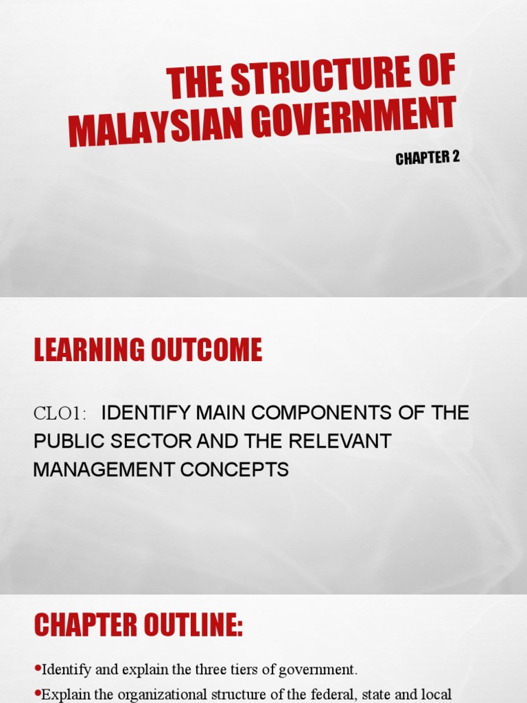 Chapter 2 The Structure of Malaysian Government MMLS | PDF | Malaysia | Government