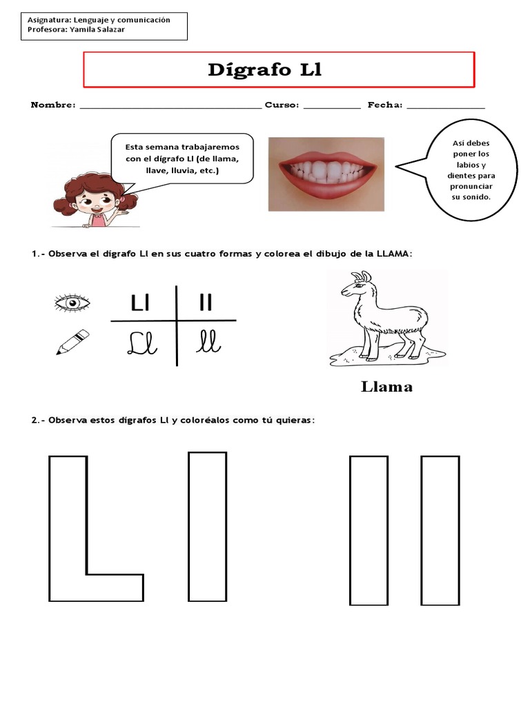 Guía Digrafo LL | PDF | Lingüística