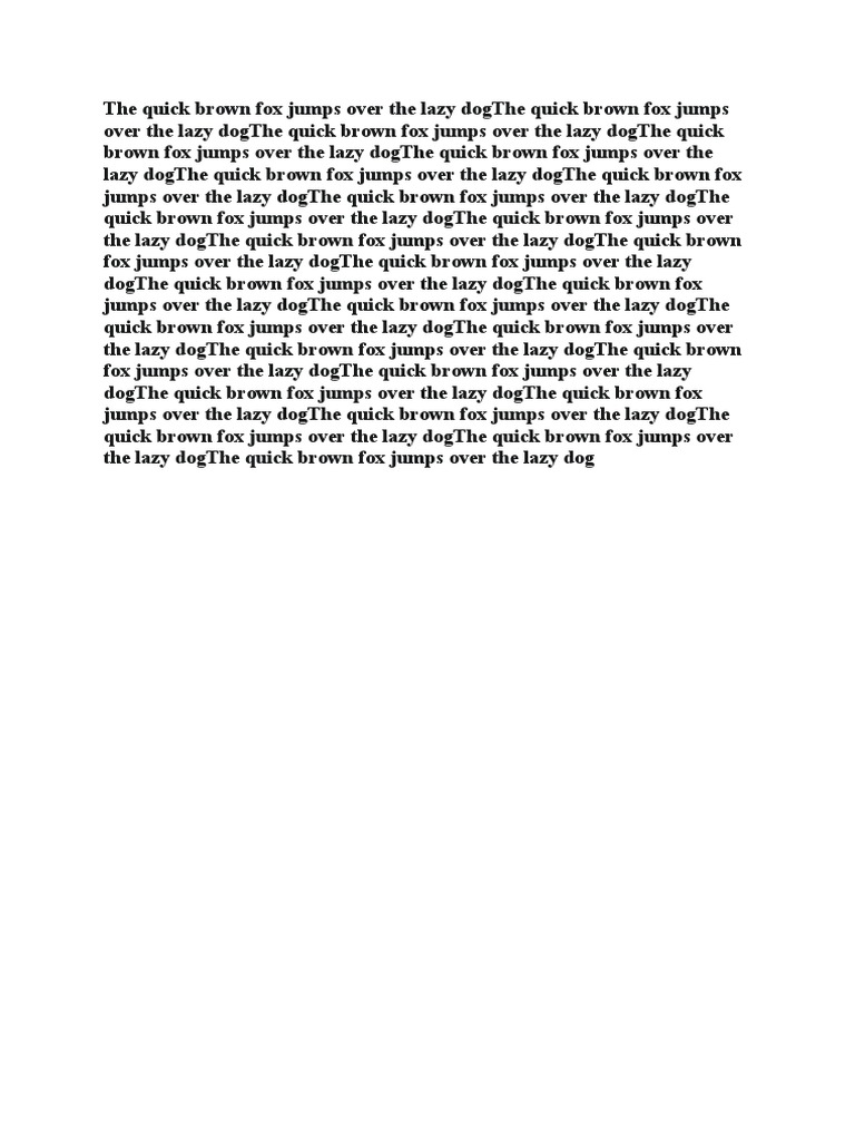 The Quick Brown Fox Jumps Over The Lazy Dog | PDF