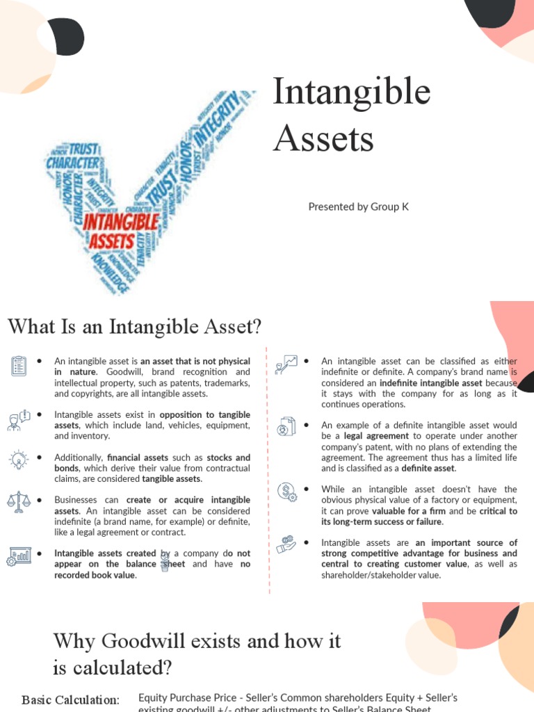 Accounting PPT - Intangible Asset | PDF | Planets | Goodwill (Accounting)