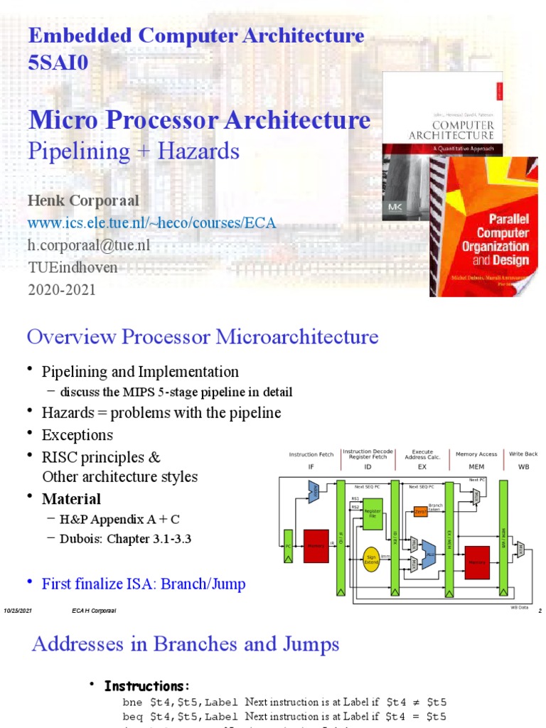 Pipelining Microprocessor Architecture: Hazards in the MIPS 5-Stage Pipeline | PDF | Electrical ...