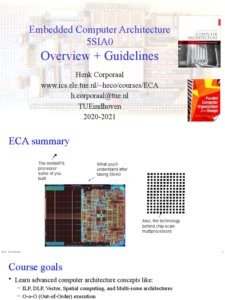 Embedded Computer Architecture 5SIA0: Overview + Guidelines | PDF ...
