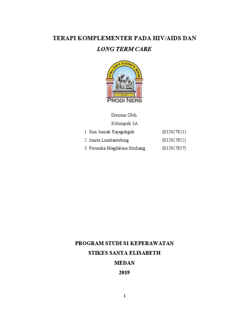 Kelompok 3 - Terapi Komplementer Pada Hiv-Aids Dan Long Term Care | PDF | Sains & Matematika