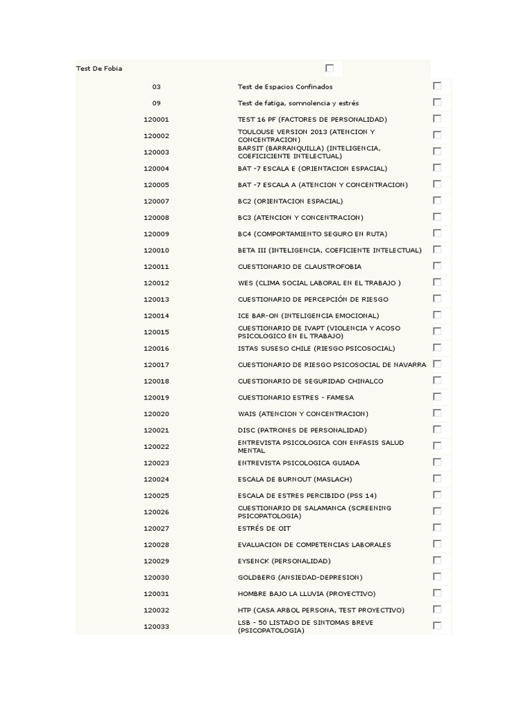 Test Psicologia | PDF | Inteligencia | Depresión (estado de ánimo)