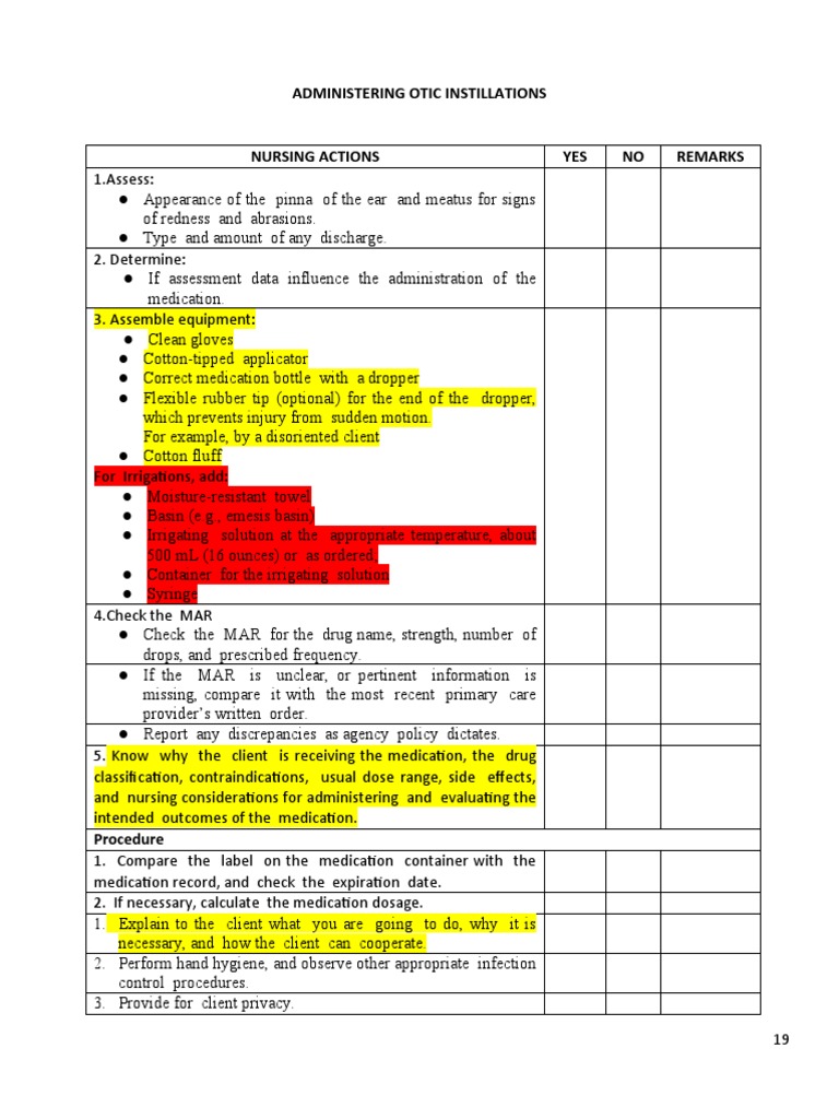 Administering Otic Instillations | PDF | Ear | Syringe