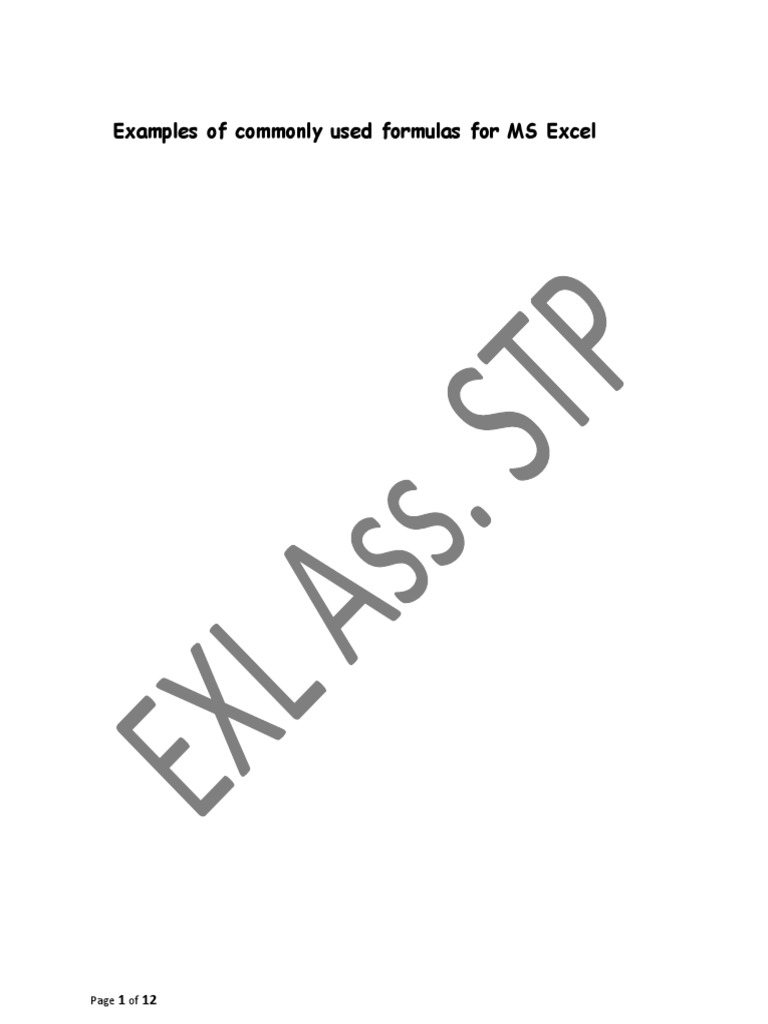 MS Excel Notes | PDF | Worksheet | Standard Deviation